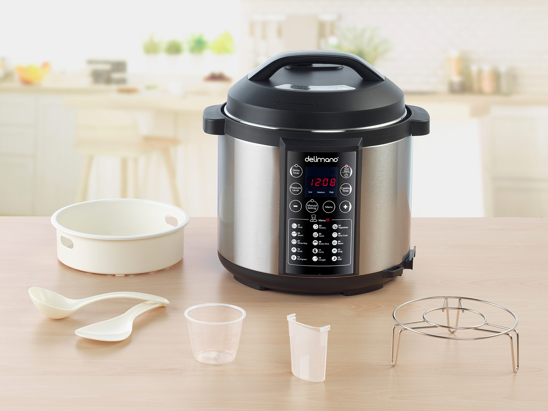 Električni ekspres lonac i multicooker 5.7L | Delimano